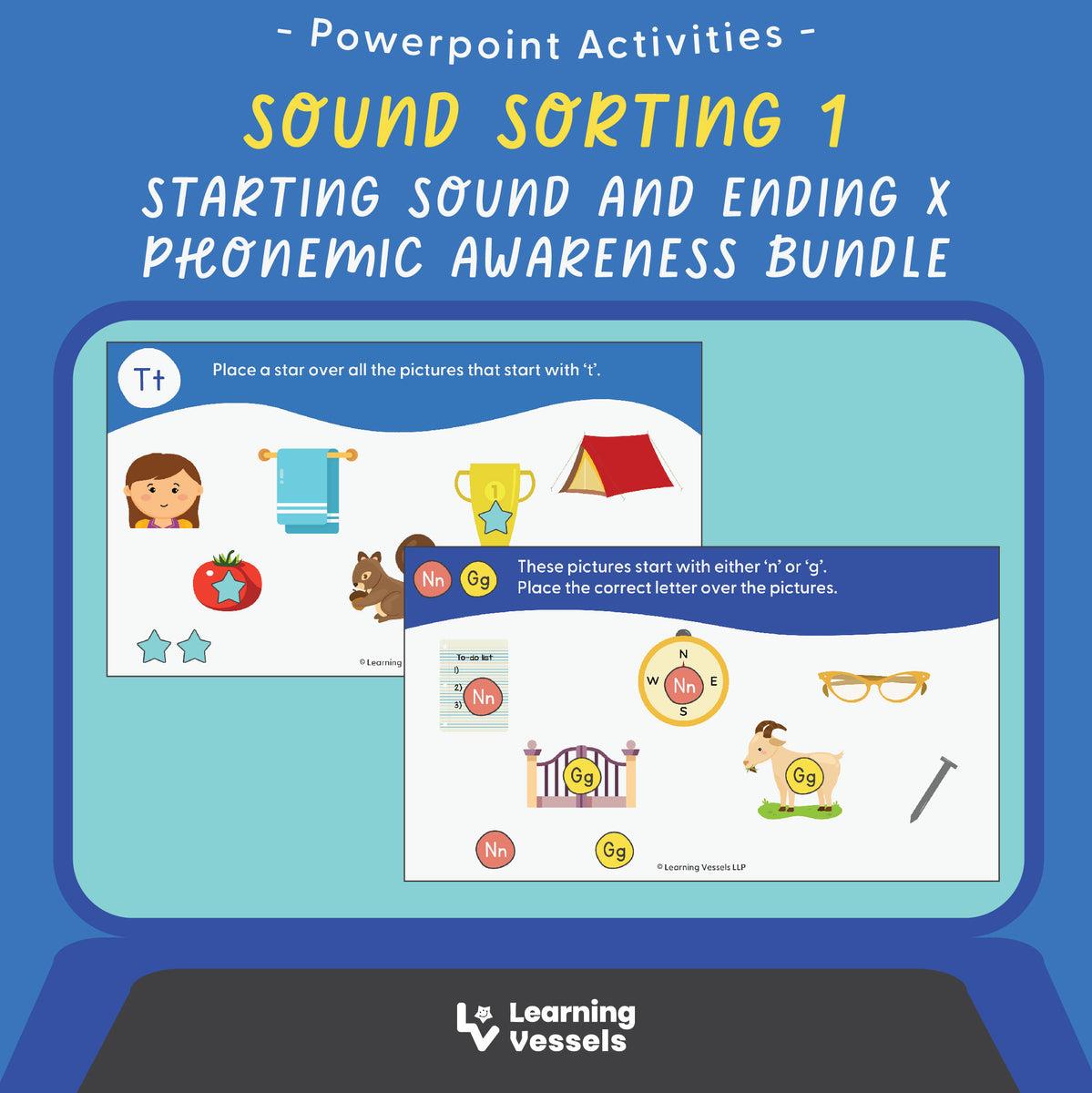 Sound Sorting 1 - Starting Sound and Ending 'x' Phonemic Awareness Bun ...