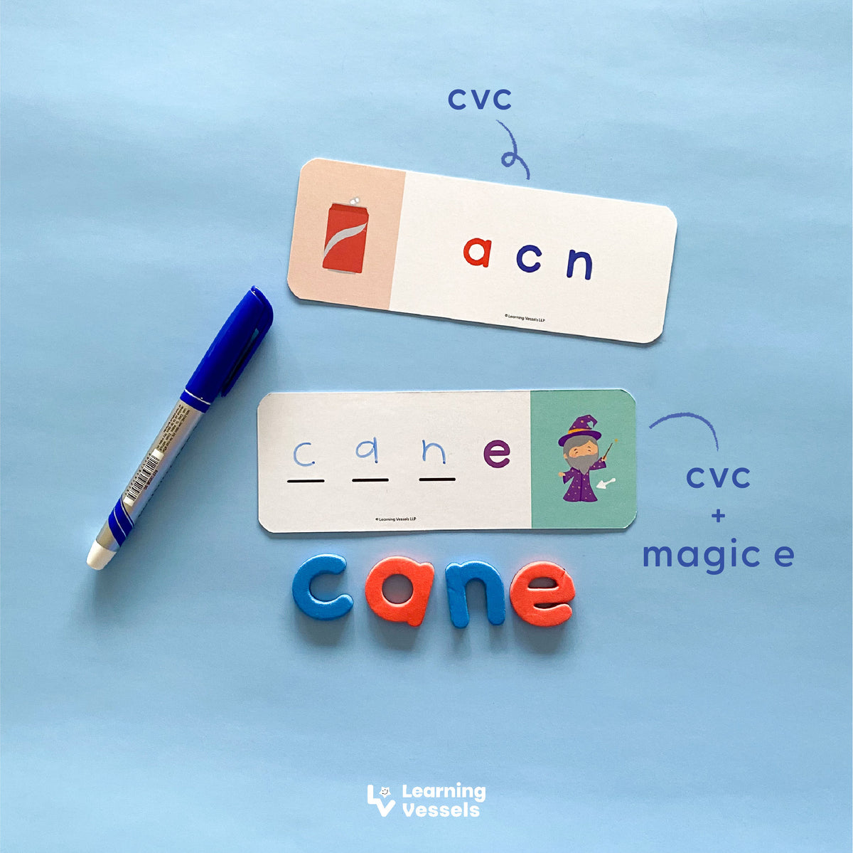 Beginner Bundle 3 - Literacy 3 + CVCe Cards – Learning Vessels